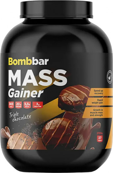 Гейнер со вкусом шоколада Mass gainer «Triple chokolate» — Bombbar