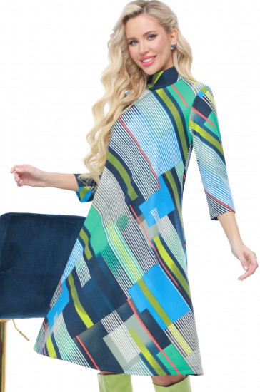 Платье женское «Особенно актуально», комбинированный 2, 44RU — DStrend