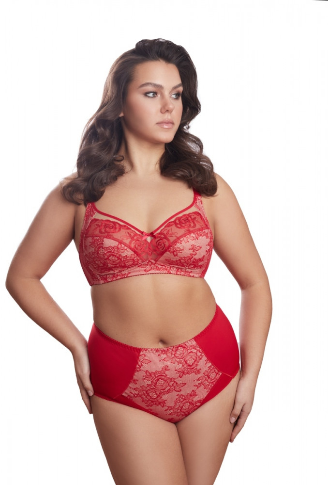 Бюстгальтер, рубин/нюд, 85 (F) — Classic elegant — Milavitsa