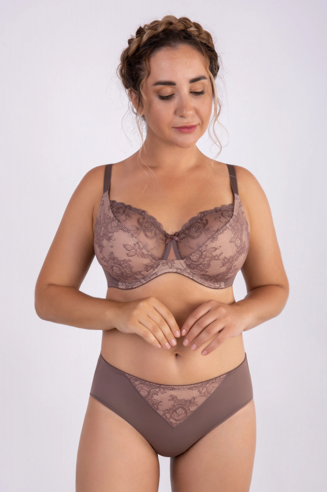 Бюстгальтер, лесной орех/нюд, 75 (F) — Classic elegant — Milavitsa