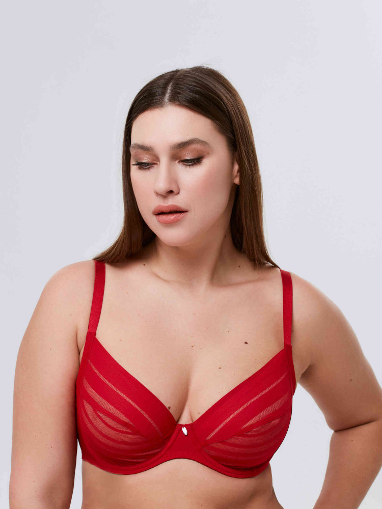 Бюстгальтер, рубин/нюд, 70 (E) — Classic elegant — Milavitsa