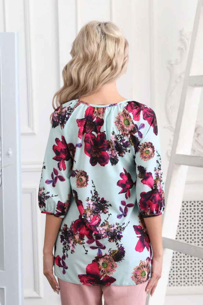 Блуза женская, голубой, 42RU — Wisell