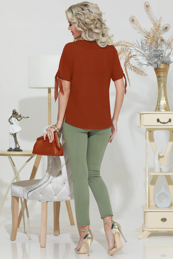 Блузка женская, терракотовый, 44RU — DStrend