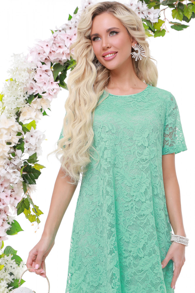 Платье женское, мятный, 48RU — DStrend