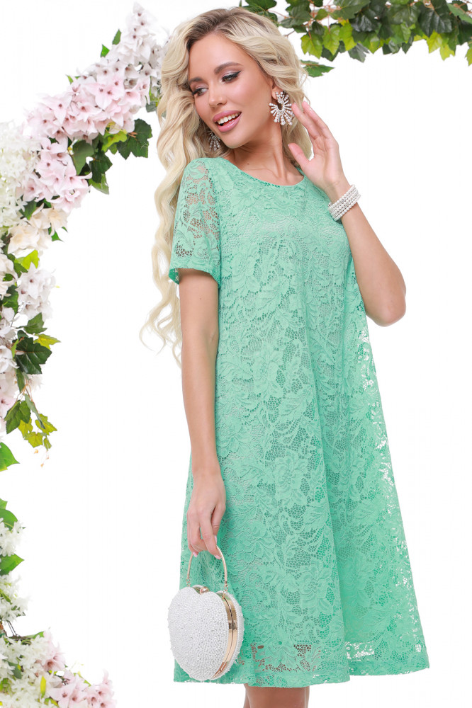 Платье женское, мятный, 48RU — DStrend