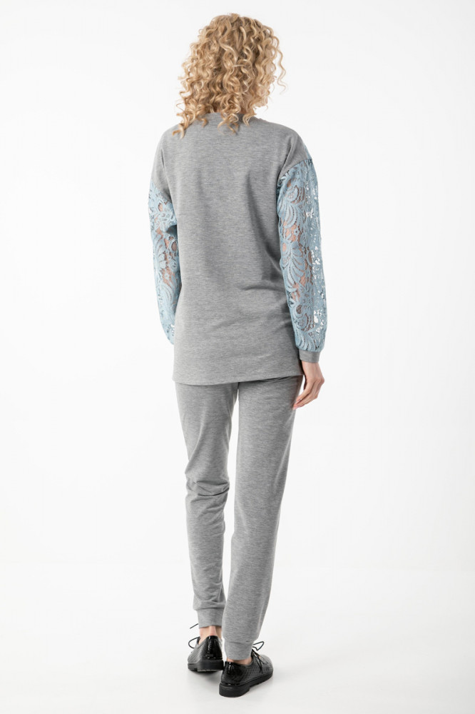 Туника женская, серый/голубой, 42RU — Wisell