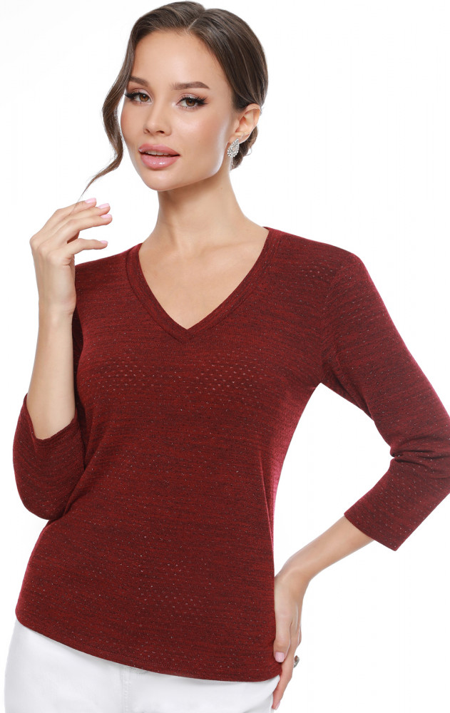 Джемпер женский, бордовый, 46RU — DStrend