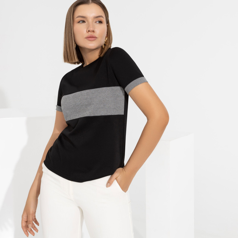 Футболка женская «Неповторимая ты», черный, 44RU — Charutti