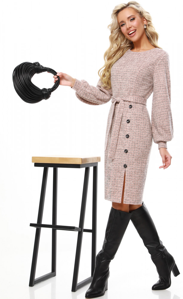 Платье женское, персиковый, 56RU — DStrend