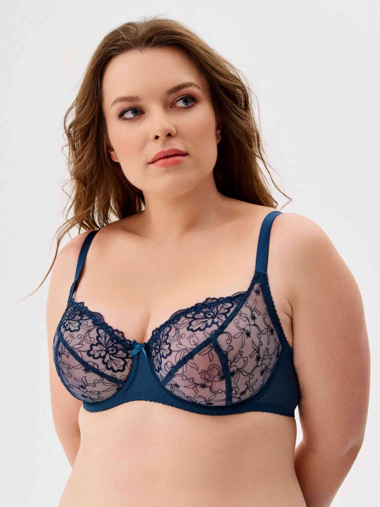 Бюстгальтер, синий топаз, 70 (E) — Classic elegant — Milavitsa