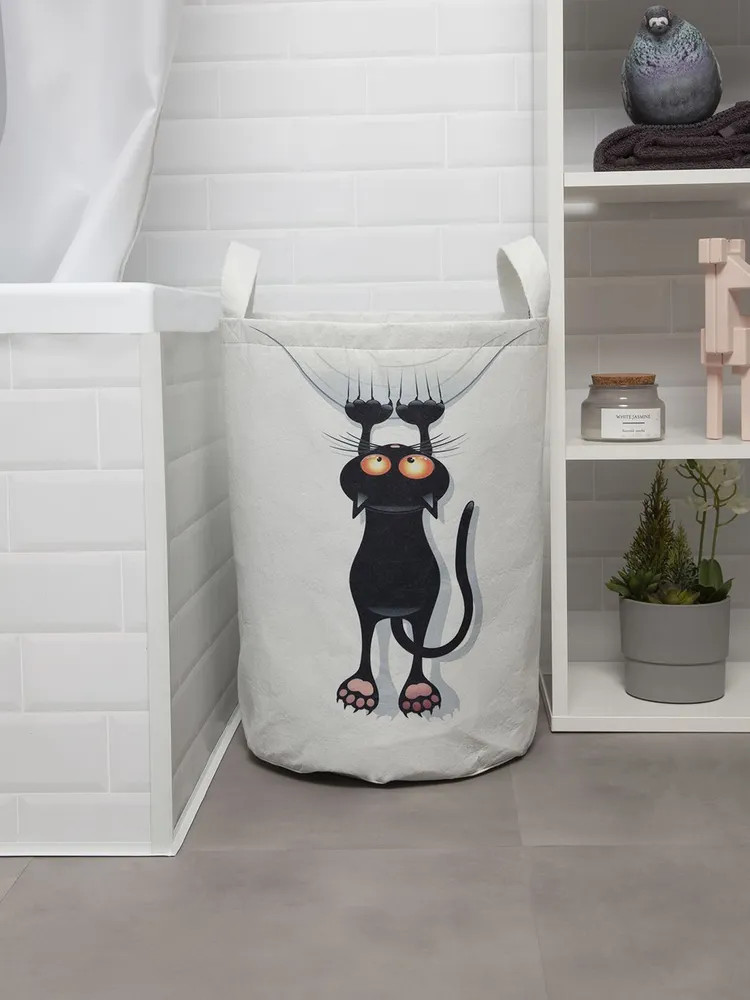 Корзины для белья «Кот-шкодник», 45 л — Кот-шкодник — JoyArty