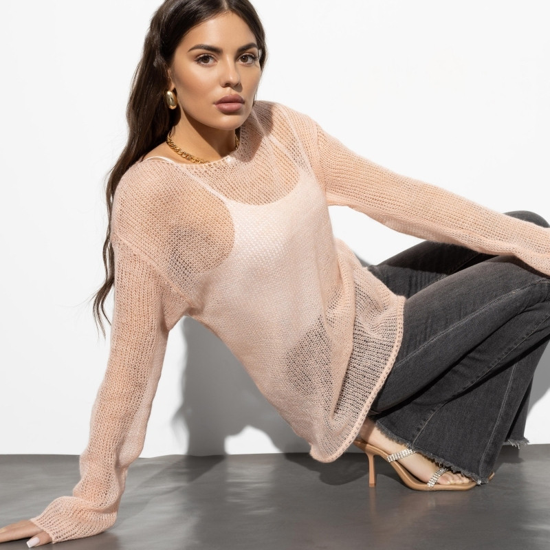 Туника женская «Тонкая натура, pearl», розовый 1, 54RU — Charutti