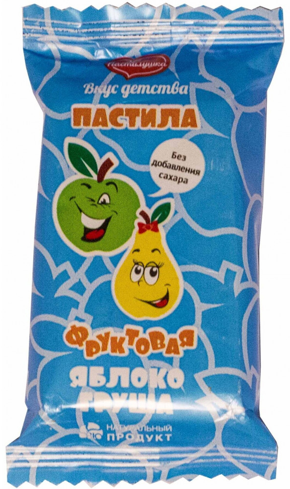 Пастила без сахара фруктовая «Яблоко-Груша», груша — Пастилушка