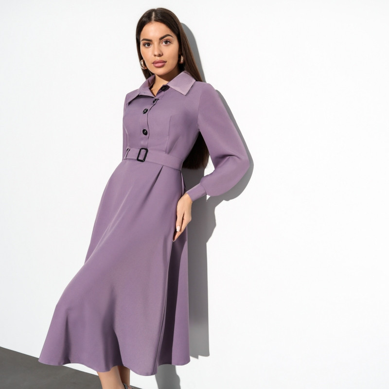 Платье женское «Незнакомка в мыслях, с поясом», сиреневый, 54RU — Charutti