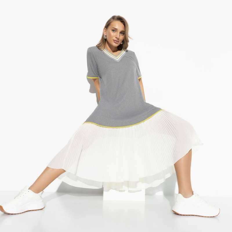 Платье женское «Изнежена вниманием», серый, 52RU — Charutti