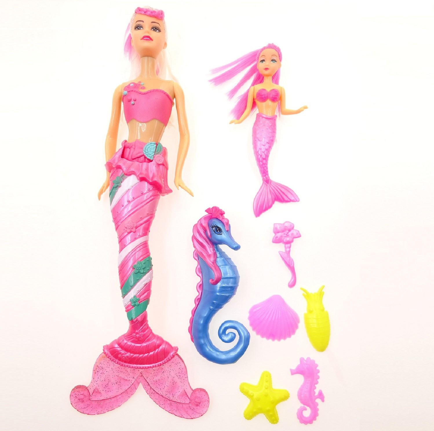 Набор игровой «Куклы-русалочки: мама и дочка с розовыми хвостами» — Junfa Toys — Купить за 6 964