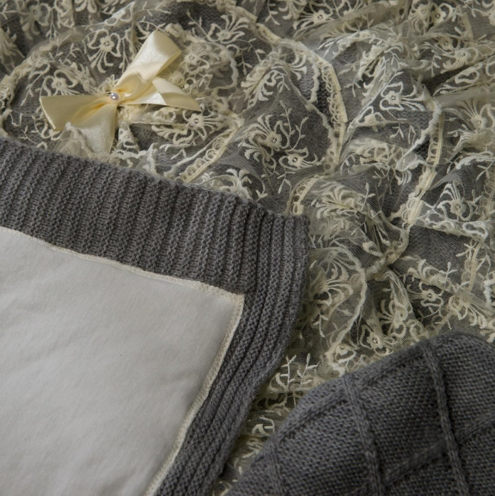 Плед вязанный «Gray Pearl» — BalaBaloo