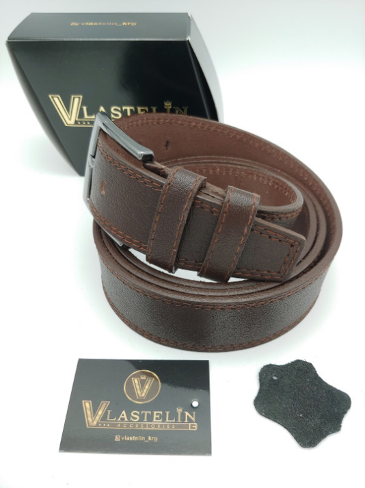 Ремень мужской «Italy Elit», 130 см, коричневый — Vlastelin