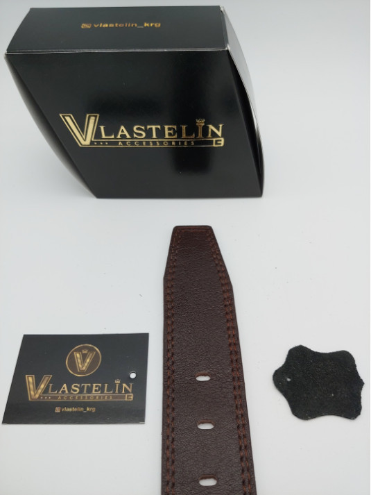 Ремень мужской «Italy Elit», 130 см, коричневый — Vlastelin
